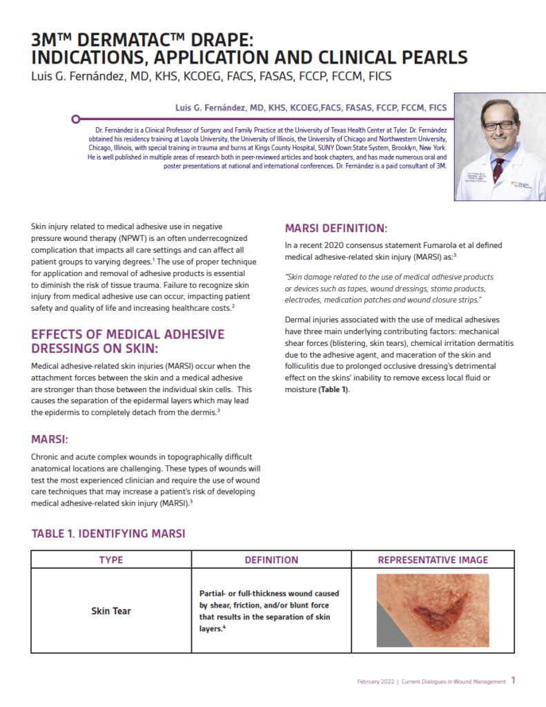 View Feature Articles - Dialogues in Wound Management